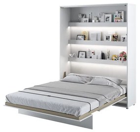 Sklápěcí postel BC-12 160x200 Bed-Concept, Barva: šedá, Osvětlení: LED osvětlení - bílé, LED světlo s USB: dvě LED světla s USB