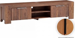 furniture-nabytek.cz - TV stolek Osvaro akácie - Stříbrné kovové úchytky