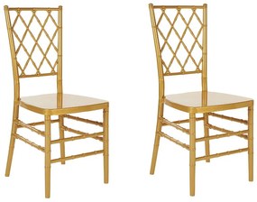 Sada 2 jídelních židlí zlaté CLARION Beliani