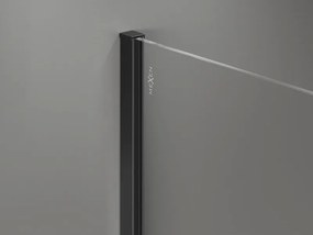Mexen Kioto-X sprchová stěna Walk-in 160 x 200 cm, transparentní 10 mm, černá - 800-160-101-70-00-X
