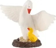 ZOOTED Figurka Husa domácí s mládětem / Plast / 12 cm / od 3 let