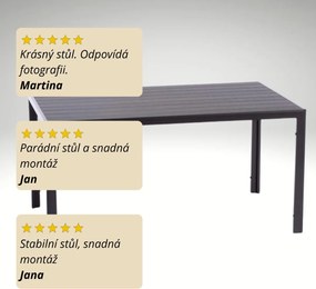 Vikio Zahradní jídelní stůl 140x80cm DT166-140 antracit