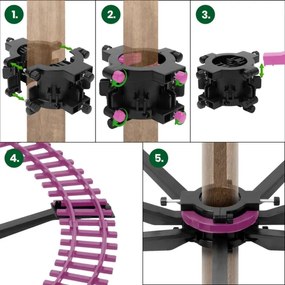 LED Vánoční dekorace 10xLED/4xAA vlak