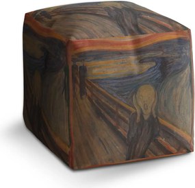 Sablio Taburet Cube Výkřik - Edvard Munch - 50x50x50 cm