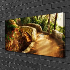 Obraz na plátně Most Stromy Architektura 125x50 cm