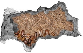 Wallmuralia Nálepka 3D díra Zrnka kávy 95x73 cm