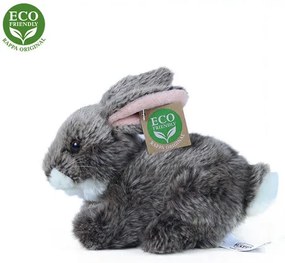 králík tmavě šedý ležící ECO-FRIENDLY 17 cm