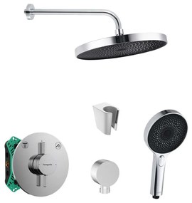 SANITINO - Sprchový set s baterií a tělesem pod omítku hansgrohe, příslušenství kielle, chrom SANI21HKK000