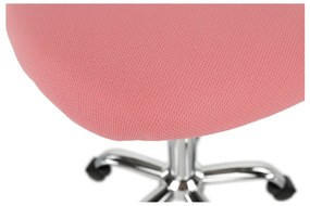 Dětská židle PIXIE - kov, polyester, růžová / chrom