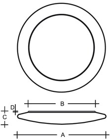 Lucis Stropní/nástěnné LED svítidlo RONDO 23,3W, Ø 45 cm, IP44 Teplota světla: 3000K - teplá bílá, Stmívání, řízení: ON/OFF (bez stmívání)