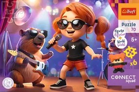 TREFL Puzzle Connect Squad: Sue / 70 dílků + figurka / 41 x 27,5 cm