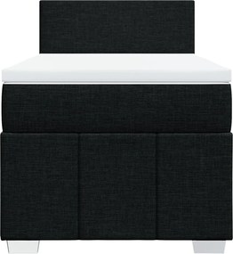 Box spring postel s matrací černá 100 x 200 cm textil 3286974