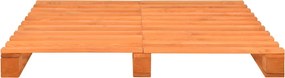 Rám postele z palet hnědý masivní borovice 200 x 200 cm 285268