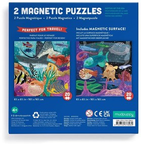 Mudpuppy Magnetické puzzle Hlubiny moří 2x20 dílků