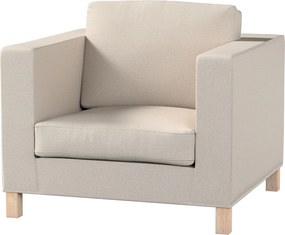 Potah na křesko IKEA Karlanda, krátký barva šedá látka pletený vzor