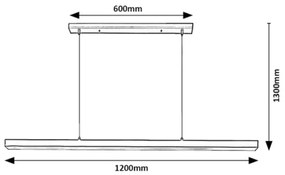 Rabalux 72128 - LED Lustr na lanku TARIQ LED/30W/230V 4000K černá