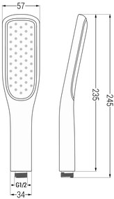 Mexen příslušenství - hlavice ruční sprchy R-49, černá-zlatá, 79549-75