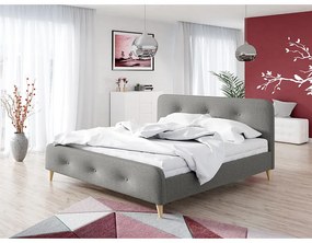 Čalouněná postel Loham New, Rozměr postele: 180x200, Barva: šedá Mirjan24 5903211217746