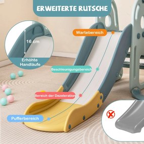 Costway Dětská houpačka se skluzavkou výškově nastavitelným sedátkem 4 v 1