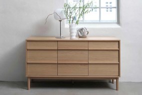 Designová komoda Zayleigh 140 cm vzor dub