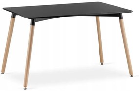 Jídelní set 1 + 4, stůl ADRIA 120x80 černý + židle DAREN NORI černé