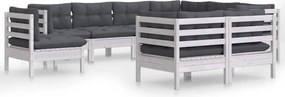 9dílná zahradní sedací souprava s poduškami masivní borovice 3096768