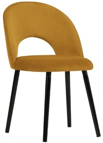 OnaDnes -20% Žlutá sametová jídelní židle MICADONI TANTI