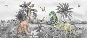 Plakát na zeď Dinosauři FTDNH 5503 - 170 x 75 cm
