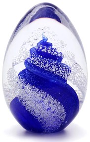 Skleněné těžítko - dekor 09, Modrá, 10 cm | České sklo od Artcristal Bohemia
