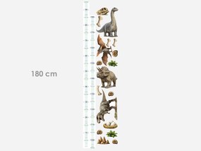 Metr realističtí dinosauři textilní přelepitelné samolepky na zeď výška 160 cm