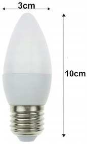 10x LED žárovka - ecoPLANET - E14 - 10W - svíčka - 880Lm - teplá bílá