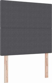 Postel s boxspringem s čelo Tmavě šedá a bílá 90 x 200 cm 3337540