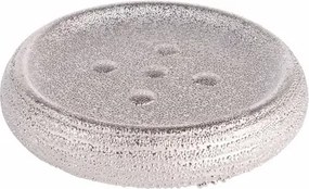 MSV OMAN stříbrná / Mýdlenka / keramika / 12,5 x 2,5 cm