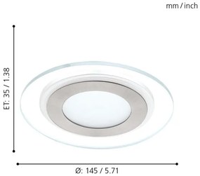 Eglo 95932 - LED podhledové svítidlo PINEDA 1 1xLED/11W/230V