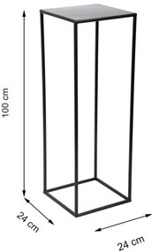 Květinový stojan CHARR I 70 cm černý