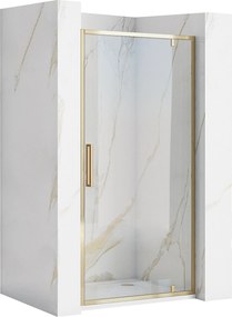 Rea Rapid Swing, 1-křídlé sprchové dveře 1000x1950 mm, 6mm čiré sklo, zlatý profil, REA-K5619
