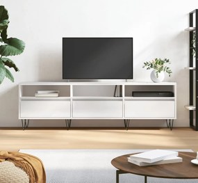 vidaXL TV skříňka 150 x 30 x 44,5 cm kompozitní dřevo [831279] Barva: bílá s vysokým leskem