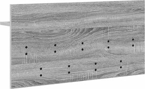 věšák, nástěnný, 1 prkno, háčky, kompozitní dřevo, 40x80x12 cm, šedá sonoma, Dekorino TK20260018