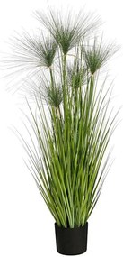 German Umělá květina Papyrus v květináči / 127 cm / plast / zelená
