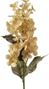 Dekorace béžová umělá květina hortenzie - 71 cm