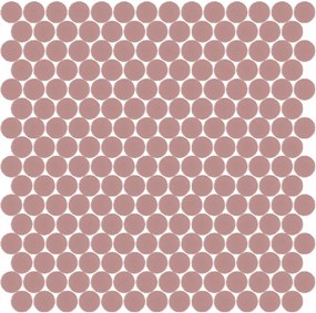 Hisbalit Skleněná mozaika růžová Mozaika 166A SATINATO kolečka  prům. 2,2 (33,33x33,33) cm - KOL166ALH