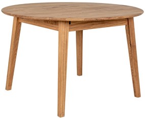 Nordic Living Dubový rozkládací jídelní stůl Meta 118 x 118/158 cm