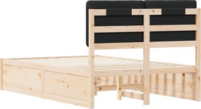 Rám postele s čalouněným čelem s čelo Černá 120 x 200 cm 3405529