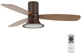 Lucci air | Lucci Air 210663 - LED Stmívatelný ventilátor FLUSSO 1xGX53/18W/230V hnědá + DO | FAN00232