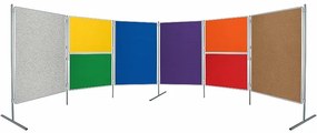 Paraván oboustranný textilní TEXT 90 x 120 cm - fialová (620901204108)