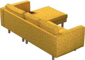 Potah na pohovku IKEA Norsborg 3-místná se šezlongem barva žlutá látka pletený vzor, vzorované