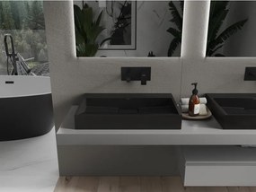 Mexen Ava umyvadlo na desku z konglomerátu B/O 70 x 46 cm, černé - 23017070