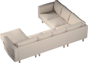 Potah na pohovku IKEA Norsborg rohová, 5-místná se šezlongem barva šedá látka pletený vzor