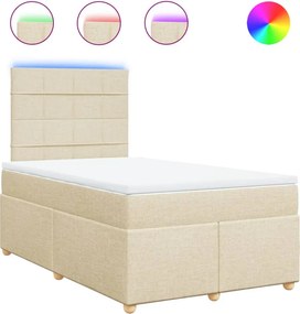 Box spring postel s matrací krémová 120x200 cm textil 3293552