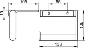 Keuco Plan - Držák toaletního papíru s poličkou, nerez 14973060000